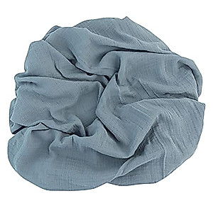Ely's & Co. Cotton Muslin Swaddle Blanket 1-Pack for Baby Boy— 100% Cotton Muslin Extra-Large Swaddle Blankets (47” x 47”) Ocean Blue