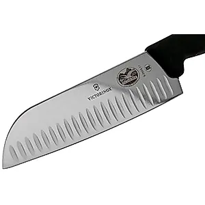 Victorinox Fibrox Pro Santoku Knife, 6.7 inches, Black