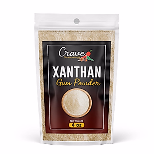 Pure Xanthan Gum 4 oz - Thickener Powder, Keto Friendly - Premium Quality Food Grade Baking - by Crave Seasonings