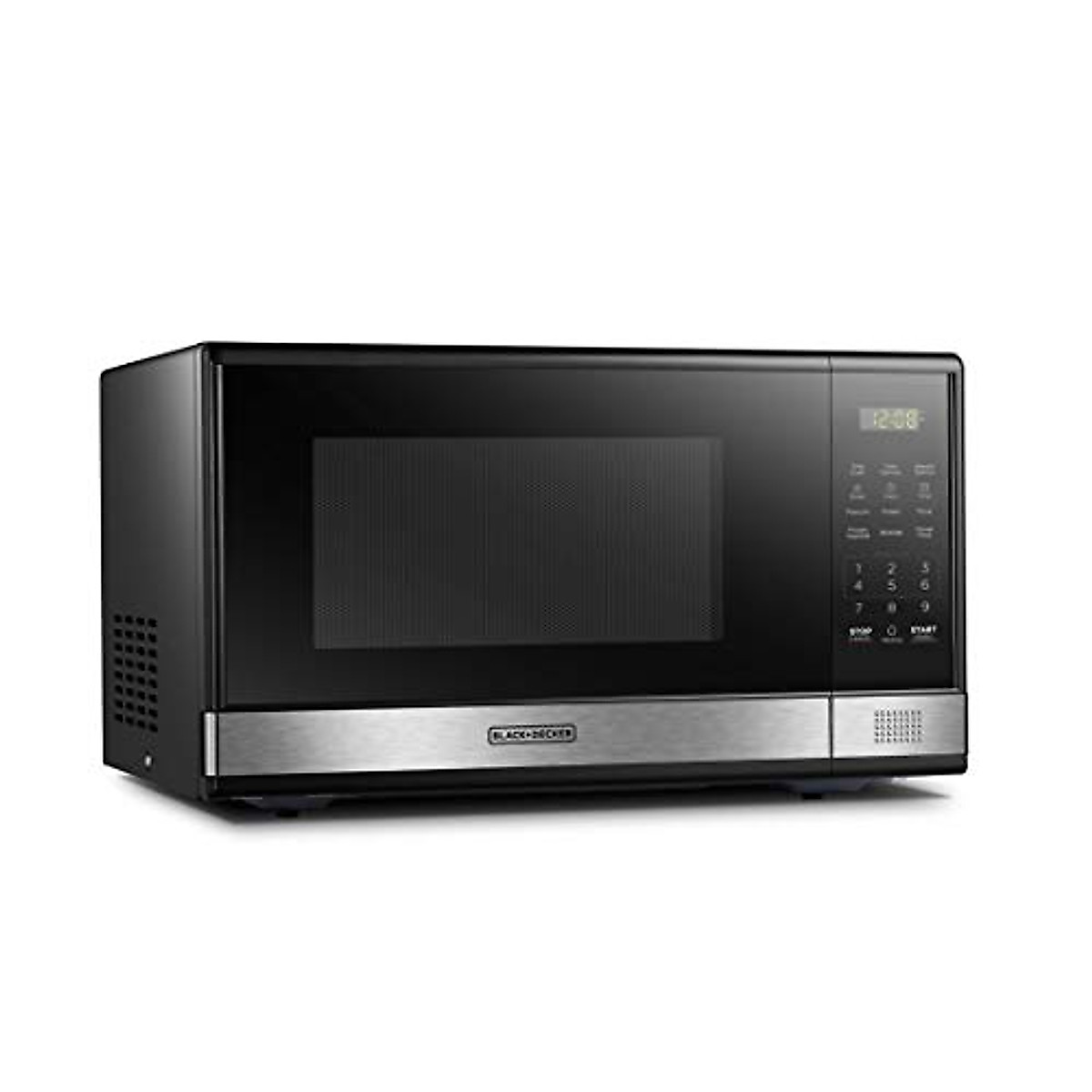 BLACK+DECKER EM031MB11 Digital Microwave Oven with Turntable Push-Button Door, 1000W,1.1cu.ft, Stainless Steel & 4-Slice Toaster Oven with Natural Convection, Stainless Steel, TO1760SS