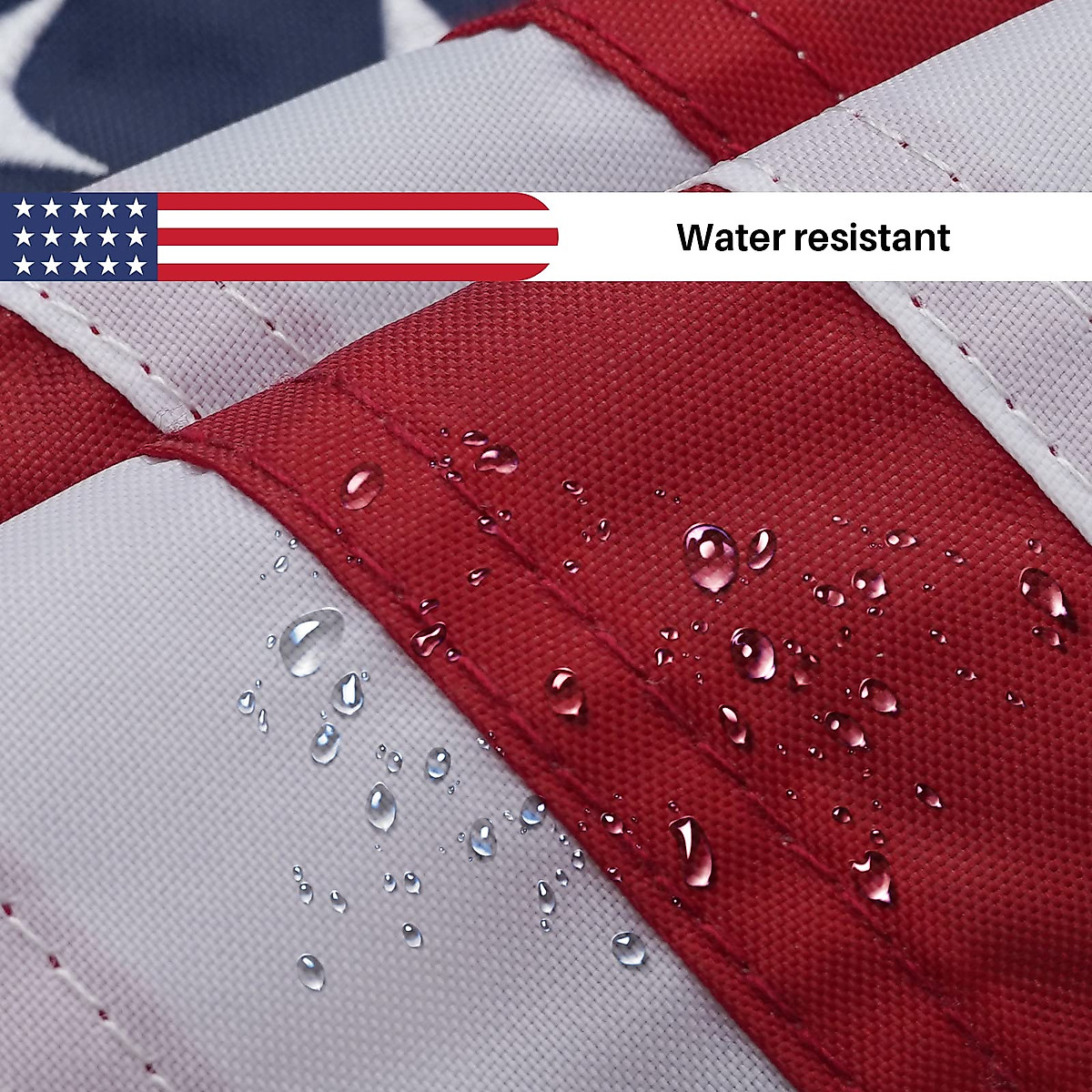 Bradford American Flag 12x18 Inches Made in USA, Embroidered Small American Flag for Boat ATV, Double Sided US Boat Flags for Outside with 2 Brass Grommets and 4 Stitching Rows Boat Cabin Decoration