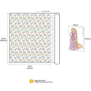 Premium Quality Disney Cotton Fabric Princess Character Fabric by The Yard 44" Wide (Rainbow Princess(Ivory))