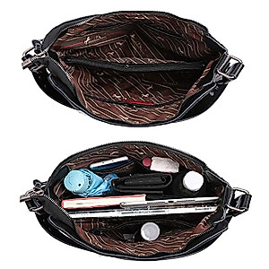 Montana West Hobo Bag for Women Large Vegan Leather Purses and Handbags Tote Bags Crossbody Shoulder Bag with Holster MWC-G1001BK