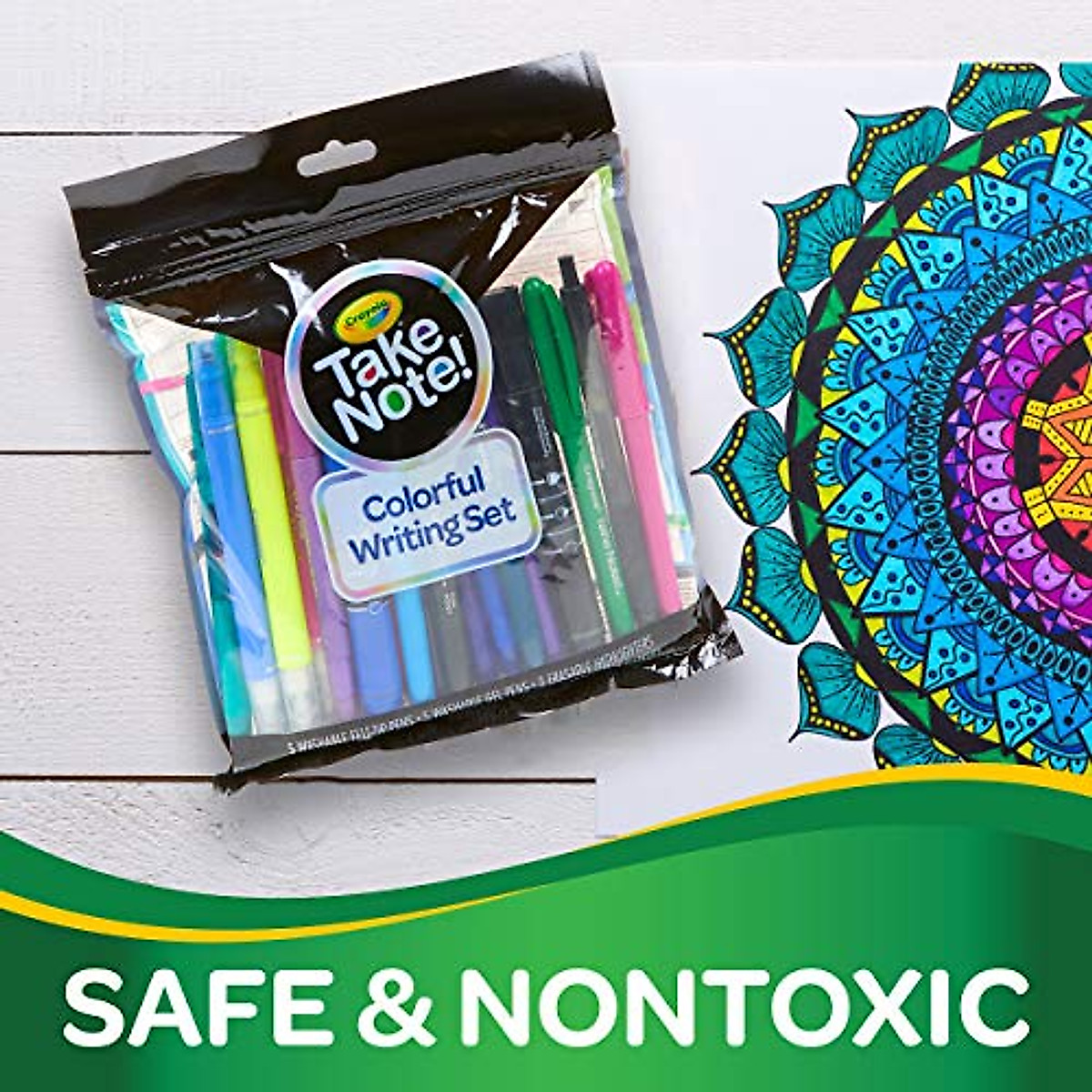 Crayola Take Note Colorful Writing Set, At Home Crafts for Kids, Bullet Journal Supplies, 19 Pieces