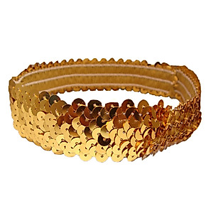 12 Sequin Headbands U PICK (Available in LOTS of COLORS) Elastic Stretch Sparkly Fashion Headband for Teens Girls Women Softball Pack Volleyball Basketball Dance Set Sports Teams Store By Kenz