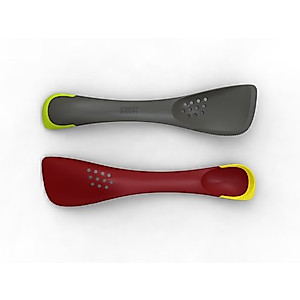 Joseph Joseph Uni-Tool 5-In-1 Utensil Slotted Solid Spoon Spatula Turner Slicer Kitchen All-In One Space Saving, Gray 12 long