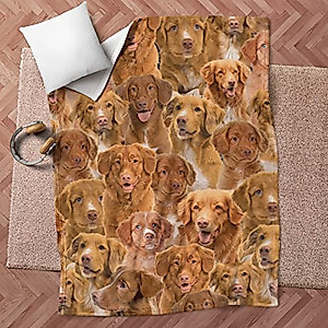 NAZENTI Personalized Nova Scotia Duck Tolling Retrievers Blanket, Gift for Lover Nova Scotia Duck Tolling Retrievers You Will Have A Bunch of Dogs Fleece Blanket, Christmas Blanket, Xmas Gift