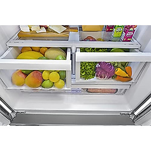 Winia French Door Bottom Mount Refrigerator 26 Cu Ft Stainless Steel