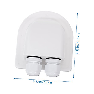 Yardwe 3pcs Dual Cable Entry Box Cable Gland Cable Entry Gland Holder Roof Wire Auto Wire Entry Gland Dual Holes Cable Entry Dual Hole Cable Entry Wire Cable Rv White Wiring Abs