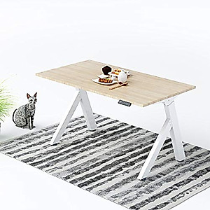 Bookshelf Height-Adjustable Standing Desk Base, Heavy-Duty Steel Desk Frame, Electric Lifting Table with Control Panel and Anti-Collision Protection, for Home Office