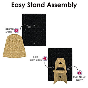 Big Dot of Happiness Red Carpet Hollywood - Movie Night Party 4x6 Picture Display - Paper Photo Frames - Set of 12