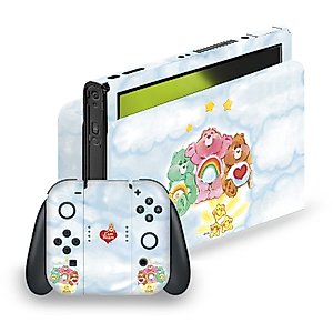 Head Case Designs Officially Licensed Care Bears Group Classic Matte Vinyl Sticker Gaming Skin Decal Cover Compatible With Nintendo Switch OLED Bundle