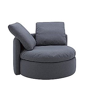 Amazon Brand – Stone & Beam Alende Deep Swivel Living Room Accent Chair, 46''W, Graphite Grey