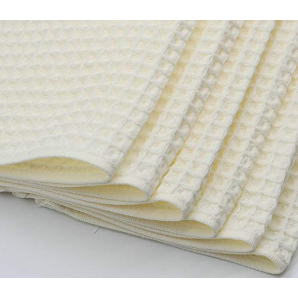 GQZLUCK 100% Natural Cotton Classic Waffle Weave Dish Cloths, Soft Ultra Absorbent Bath Hand FaceTowel, Fast Drying Lightweight Washcloth, Set of 6 (Beige)
