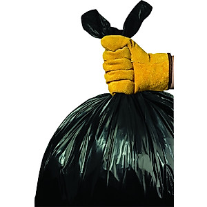 Aluf Plastics RCT-45X Star Sealed Coreless Rolls with E-Z Tie Flap Closure, 45 gal, Polyethylene, 40" x 46", Black (Pack of 100)