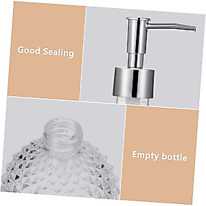 Cabilock 3 Pcs Lotion Bottle Glass Pump Bottles Shower Dispenser Bottles Shower Bottles Refillable Portable Bottle Cover Shampoo Dispenser Dish Soap Dispenser Glass Bottle Hand Travel Gel