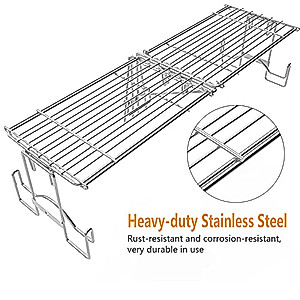 MixRBBQ Adjustable Griddle Warming Rack for Blackstone 17" 22" 28" 36" Griddles, Universal Cooking Grate BBQ Accessories Compatible with Camp Chef, Pit BOSS, Razor, Cuisinart, Royal Gourmet Griddles