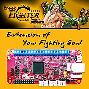 Brook Wireless Fighting Board - Pre-installed Header Version, For PS4/PS3/Switch/PC Consoles, Support 3D-VR, 3.5mm audio connector(PS4), Two analog sticks, Tournament mode, Touchpad and Turbo Function