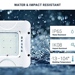Parmida LED Canopy Light, 150W, Dimmable, 100-277VAC, IP65 Waterproof, ETL-Listed, Shop Light, 5700K, 16.5” x 16.5”, Gas Station, Warehouse, Garage, Street, Area & Outdoor Lighting, Commercial Grade