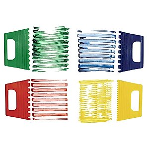 Colorations® Paint Scrapers, Plastic Paint Scrapers, 4 Different Designs, Create Paint Patterns & Swirls, Set of 4, Kids Scraper Tools for Paint,Scrapers for Crafts, Each 5’’ W,Fun Painting Experience