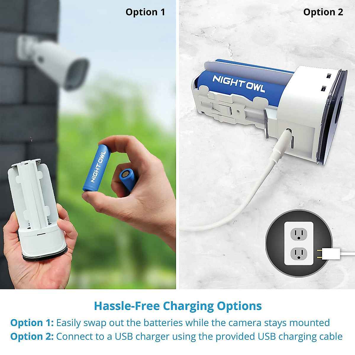 Night Owl 10 Channel Bluetooth Video Home Security Camera System with 3 Battery Powered 1080p HD Wire Free Indoor/Outdoor Cameras with 2-Way Audio and 1TB Hard Drive (Expandable up to 10 Cameras)