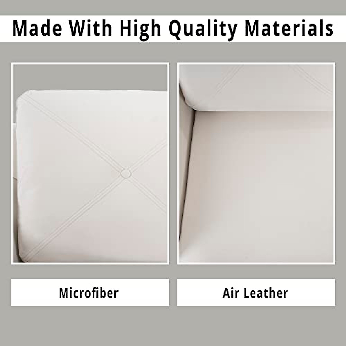 Raelynn Button Tufted Sofa Affordable Cream Modern Sofa for Budget-Conscious Buyers Microfiber Couch for Small Spaces Durable Sturdy Living Room Furniture Tool-Free Assembly and Easy Maintenance