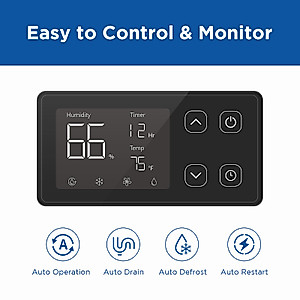 Moiswell 70 Pints Commercial Dehumidifier with Pump, Portable Crawl Space Dehumidifier for Basement and Home, Energy Star Most Efficient Certified, Automatic Defrost