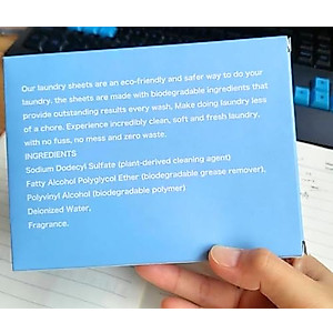 Super Wow Laundry Detergent Sheet - Fresh Scent - No Plastic Jug up to 72 Loads, Liquidless