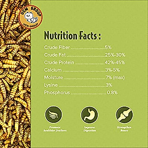 UCM Group 10LB Dried Black Soldier Fly Larvae for Chickens, Birds and Small Pets, High in Calcium