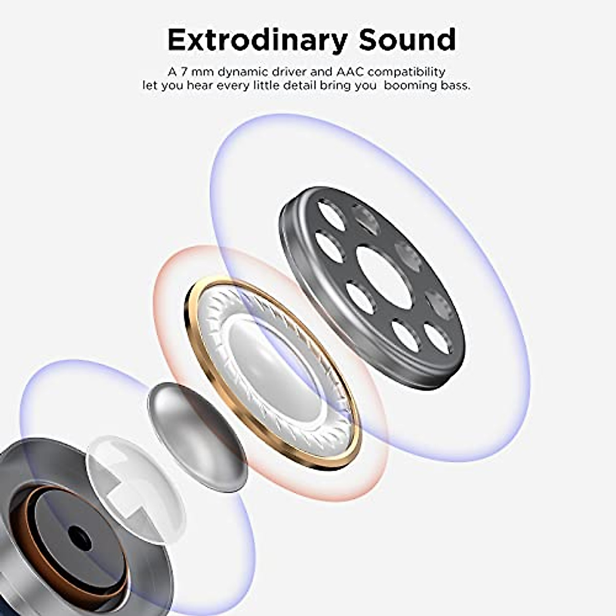 1MORE PistonBuds Bluetooth Headphone 5.0 with 4 Built-in Mics ENC for Clear Call, True Wireless Earbuds,IPX4, 20H Playtime, HiFi Stereo in-Ear Deep Bass Headset