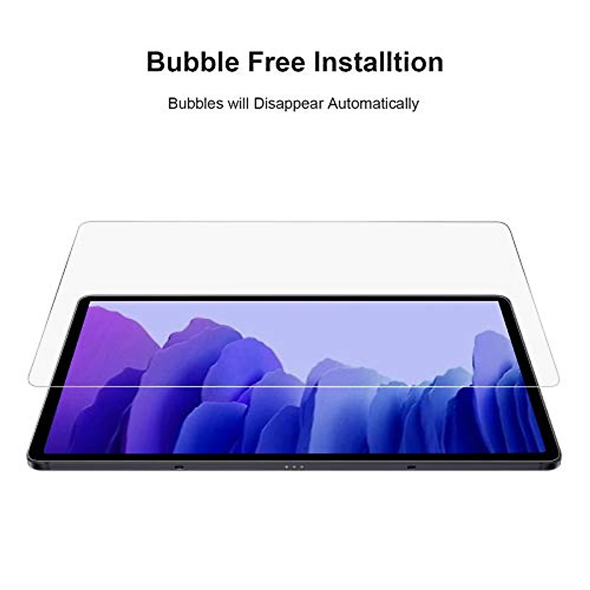 Gerutek [2-Pack Screen Protector for Samsung Galaxy Tab A7 10.4 2020 (SM-T500/T505/T507), 9H Hardness, Ultra Clear, Scratch Resist, Bubble Free Tempered Glass Protector for Samsung Tab A7 10.4"