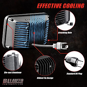 BLIAUTO DOT Approved 4x6 LED Headlights 4PCS 65W Hi/Low Sealed Beam H6545 Rectangular Projector Headlamp Replace H4651 H4652 H4656 H4666 for Kenworth T600 T800 W900 Peterbilt 378 379 Truck