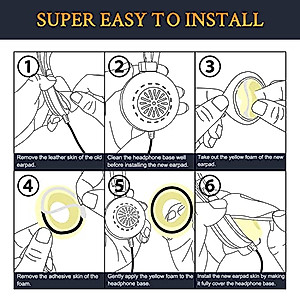 SOULWIT Replacement Ear Pads Cushions for Jabra Evolve 65/40/30/20 Headphones, Earpads for Jabra Evolve 65UC 65MS/ 40UC 40MS/ 30US 30II/ 20SE 20UC 20MS Headset (Black)