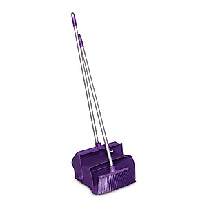Remco - A Vikan Company 62508 Lobby Dustpan with Broom, Polypropylene/Polyester/Aluminum, 7" X 14" Bin, 37" Handle, Purple