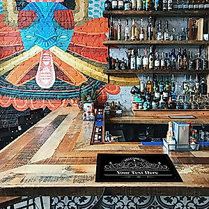 Personalized Bar Runner Mat - Novelty Beer Gifts - Add Your Text - Bar Name