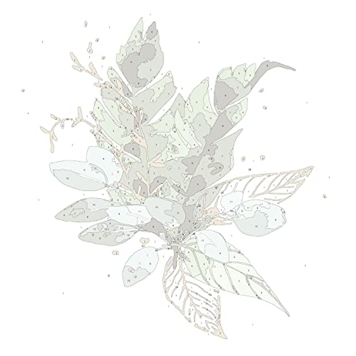 SANWEITU Paint by Number for Adults with Wooden Frame 12×12 inch Paint by Number 3 Packs Green Plants Home Decoration for Beginners with Paints and Brushes