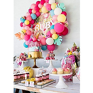 Balloon Garland kit Pink Blue Peach Balloon Arch Tropical Flamingo Party Unicorn Party Wedding Bridal Shower Birthday Party Decoration