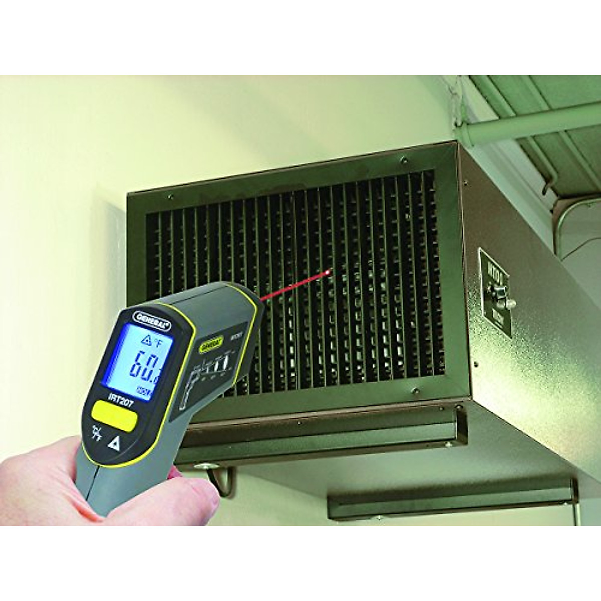 General Tools Non-Contact Digital Laser Temperature Gun, Thermal Detector, -4 to 608 degrees F (-20 to 320 degrees C) - For Cooking/BBQ/Food/Fridge/Pizza Oven/Engine