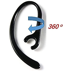 Zotech Replacement 8 Pack Ear Hooks Universal Small Clamp Loop Clip for Plantronics, Samsung,Motorola,LG, Jabra & Many Other Bluetooth Headset (Black)