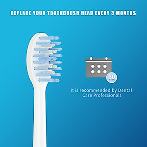 MOCEMTRY Sonic Electric Toothbrush Rechargeable toothbrushes for Adult with 4 Duponts Brush Heads, 4 Cleaning Mode Waterproof Electric Tooth Brush (White 2)