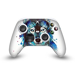 Head Case Designs Officially Licensed Pixie Cold Ice Wolf Art Mix Vinyl Sticker Gaming Skin Decal Cover Compatible With Xbox Series X/S Controller