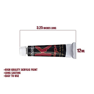 KINREX Acrylic Paint Set - 24 Color Art Set - 12 ml Each - Non Toxic and Vibrant Colors - Best Craft Gift for Adults and Kids