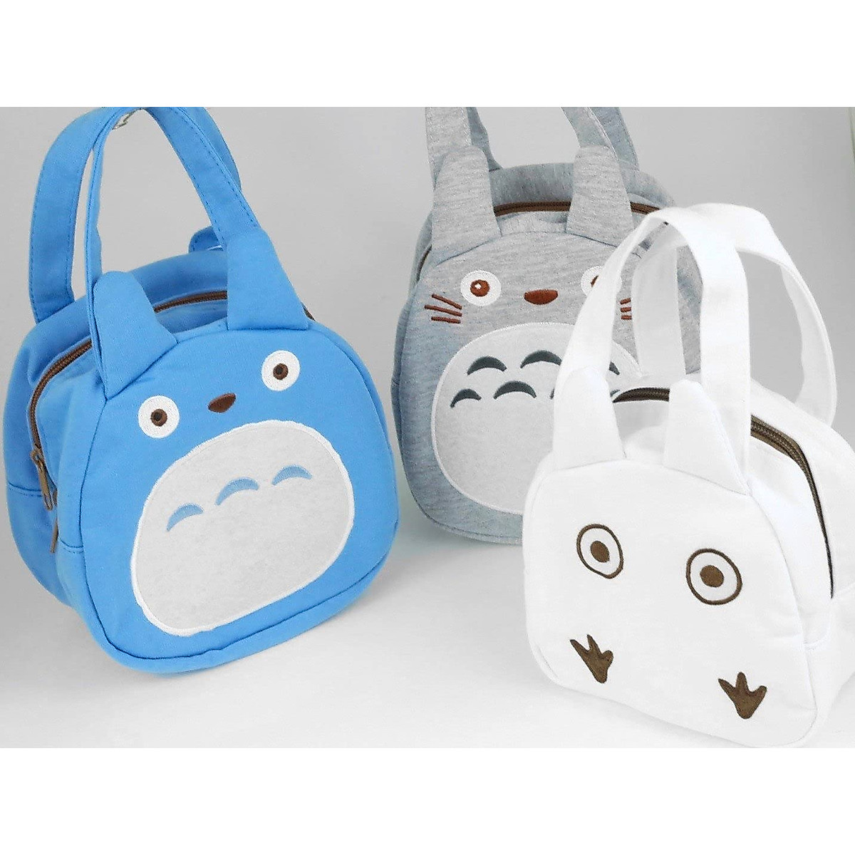 Skater My Neighbor Totoro Die Cut Lunch Bag with Zip Closure - Totoro Grey