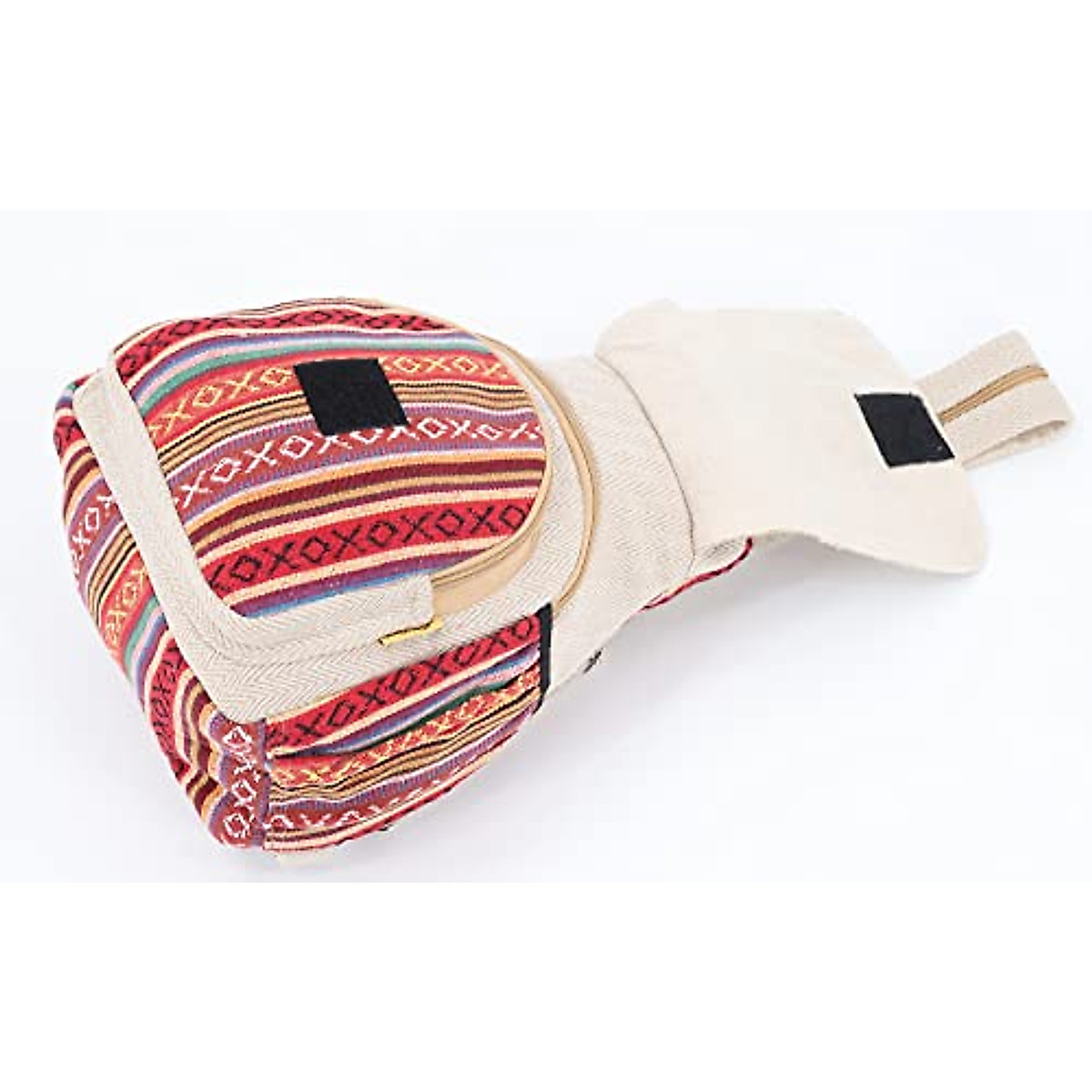 Unique design Mushroom Embroidery Himalaya Hemp Hippie Backpack Festival Backpack FAIR TRADE Handmade with Love. (NATURAL HEMP)