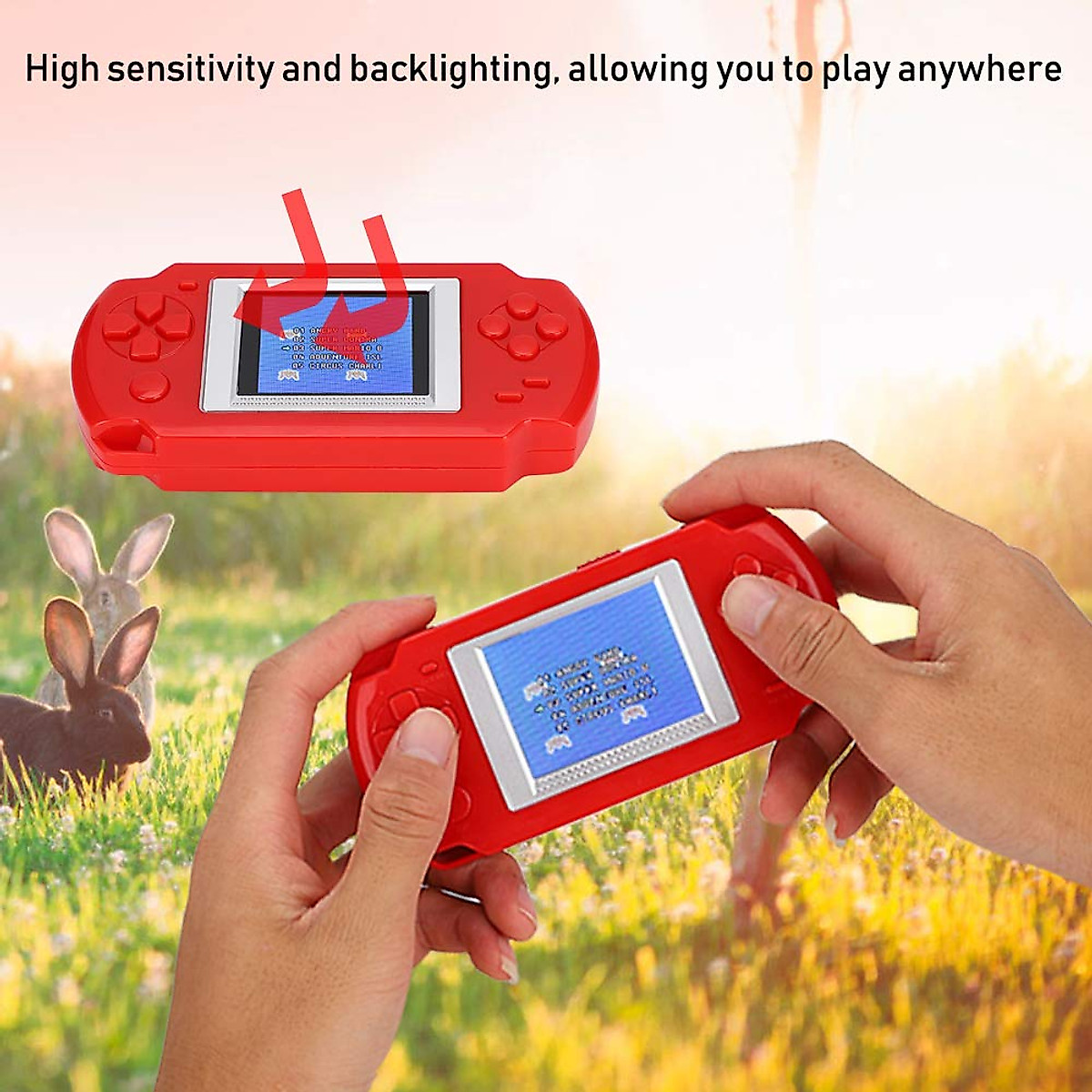 Handheld Game for Kids, Children Game Console,2.0-inch Handheld Game Console Color Screen Ideal Children 268 in 1(red)