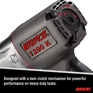 AIRCAT Pneumatic Tools 1200-K 1/2-Inch Nitrocat Composite Twin Clutch Impact Wrench 1295ft-lbs