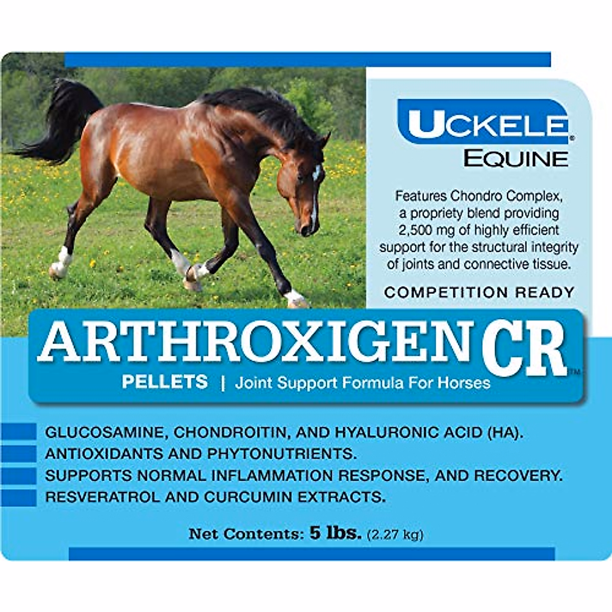 Uckele Arthroxigen CR Pellets for Horses, Joint Supplement, No Devil's Claw, 5 lb