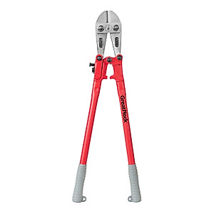 GreatNeck BC24 24-Inch Bolt Cutters, Cut Through Chain Link, Barbed Wire, Nails, Bolts, Most Soft to Medium Metals, Durable-Hardened Cutting Edge, 5/16-Inch Open Capacity, Compound-Action Jaw