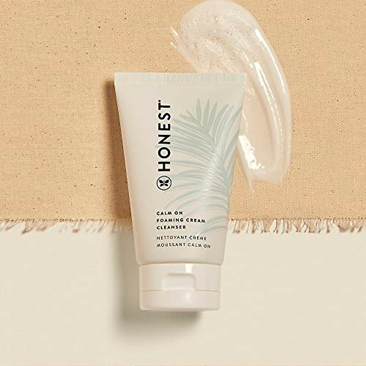 Honest Beauty Calm On Foaming Cream Cleanser | with Hyaluronic Acid + Phytosterols & Phospholipids + Amino Acids | 4 Fl Oz