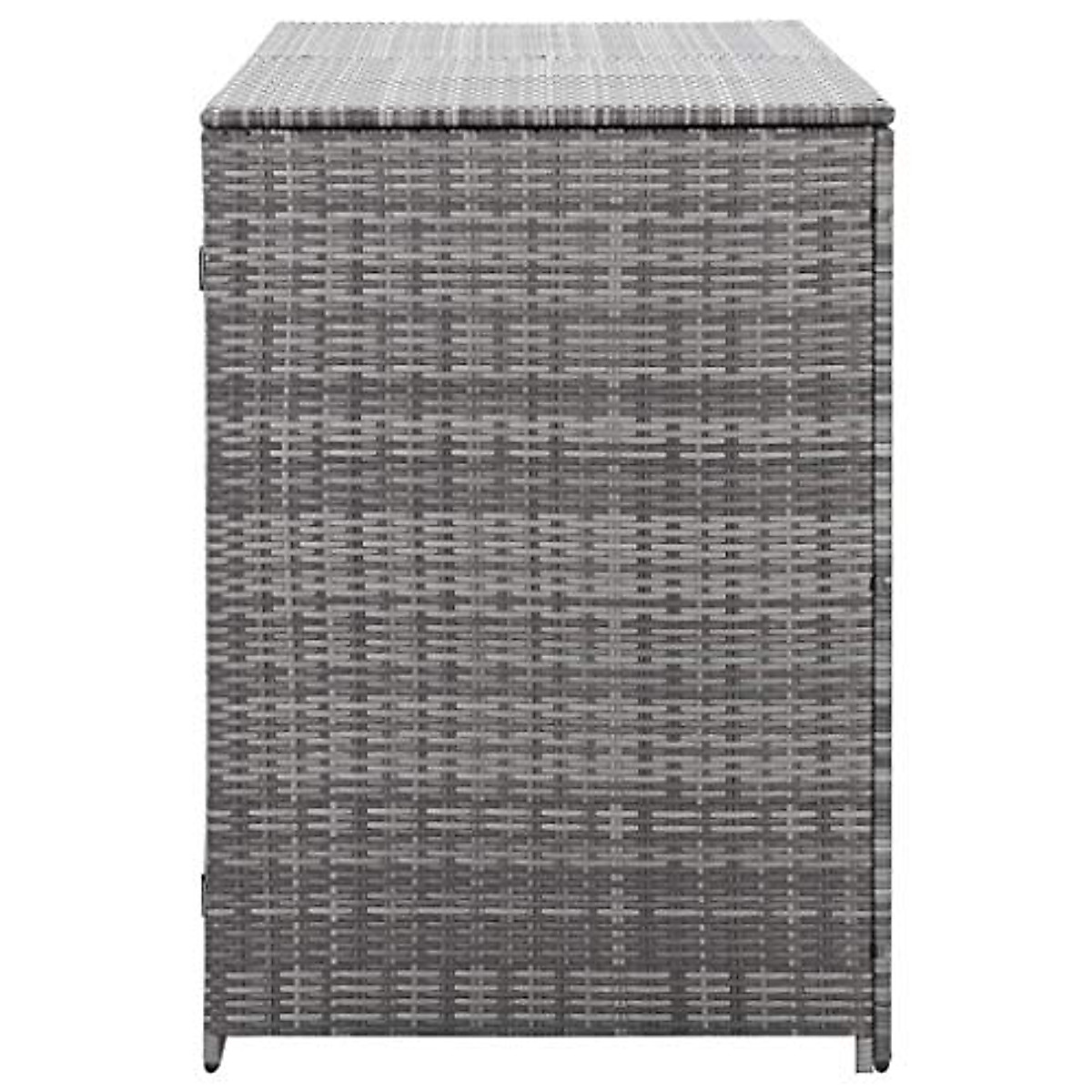 Canditree Outdoor Poly Rattan Storage Shed for Garbage Cans, Garden Patio Storage Shed Anthracite 58.3"x30.3"x43.7"